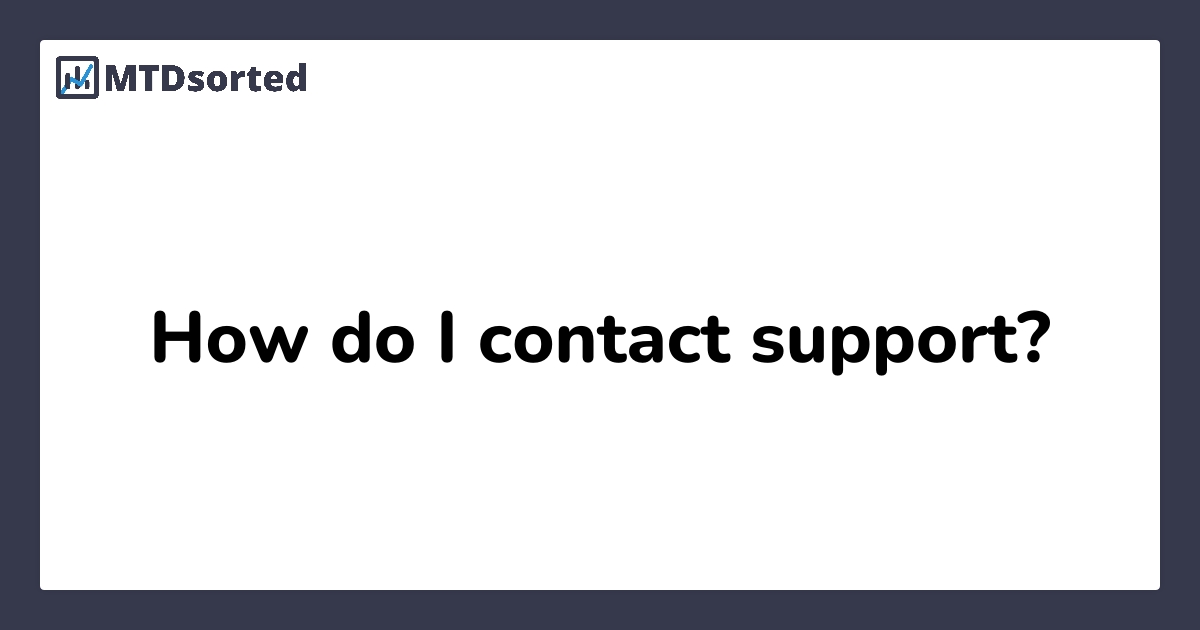 How do I contact support? - MTDsorted